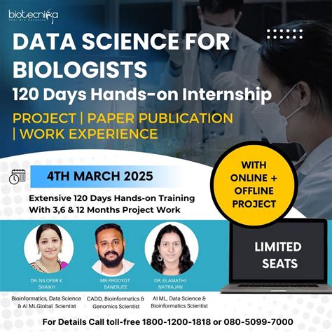 Data Science Hands On Internship For Biologists From Basics To Advanc — Biotecnika Store