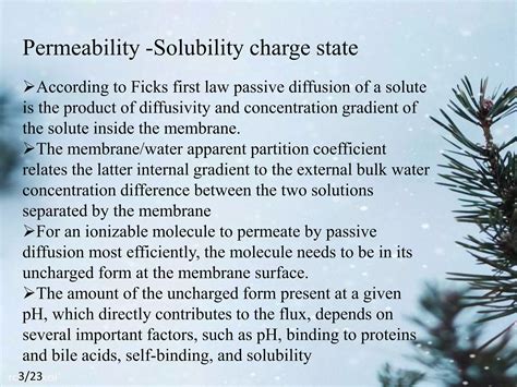Transport Models Permeability Solubility Charge State Amd The Ph