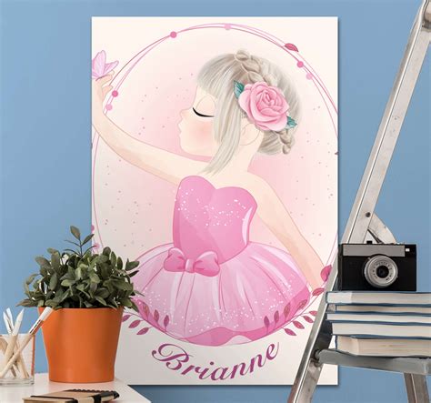 Wandbild Ballerina Tänzer zeigen theater mit Namen TenStickers