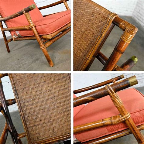 Ficks Reed Rattan Campaign Style Far Horizons Lounge Chair By John