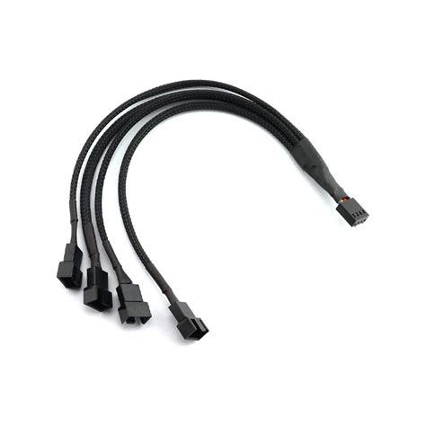 4 pin female to 4 pin 3 pin male 1 to 4 way pwm fan sleeved extension