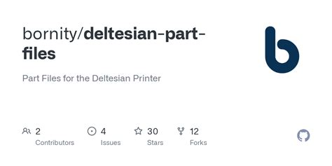 Github Bornity Deltesian Part Files Part Files For The Deltesian Printer