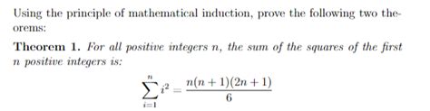 solved using the principle of mathematical induction prove