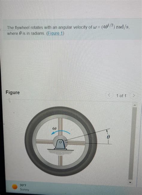 Solved The Flywheel Rotates With An Angular Velocity Of Chegg