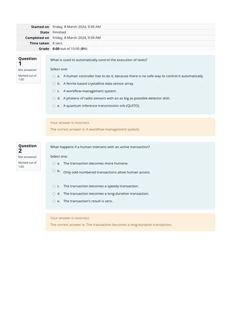 Self Quiz Unit 6 Attempt Review Home Pdf Computers Technology And Engineering