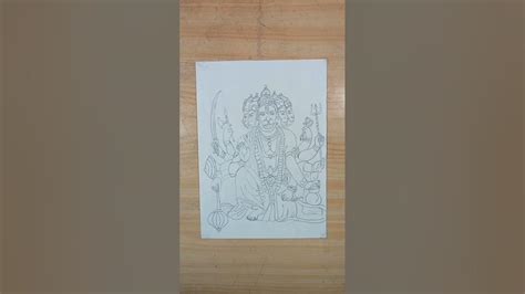 Bajrang Bali Drawing With Using Pencil Shorts Youtube