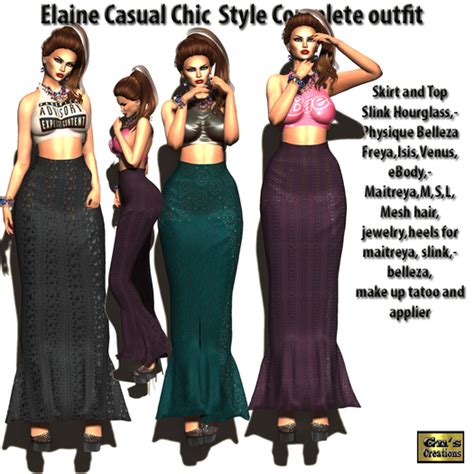 Second Life Marketplace Elaine Casual Chic Style Complete Outfit Bxd