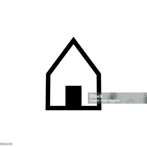 집 아이콘입니다 벡터 일러스트 레이 션 스타일 플랫 아이코 닉 기호 검은 색 투명 한 배경입니다 웹 및 소프트웨어 인터페이스에