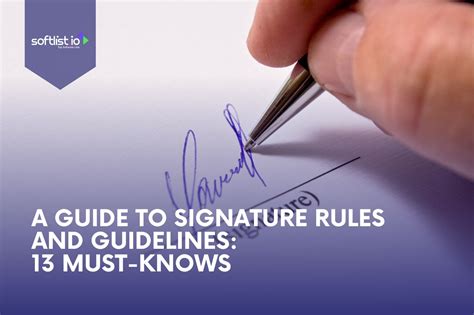 A Guide To Signature Rules And Guidelines 13 Must Knows