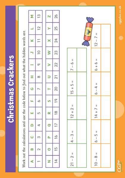 Christmas Codewords — Adding Numbers Year 2 Cgp Plus