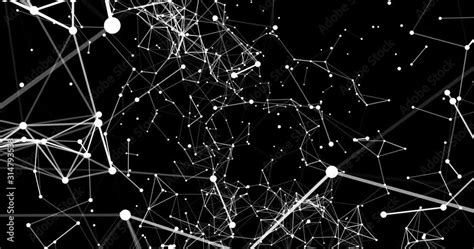 Connecting Dots And Lines Global Network Connection Plexus White