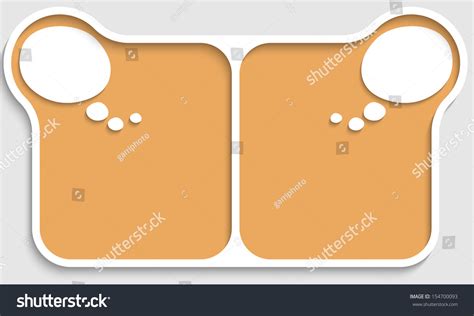 Double Text Box Speech Bubble Stock Vector Royalty Free 154700093
