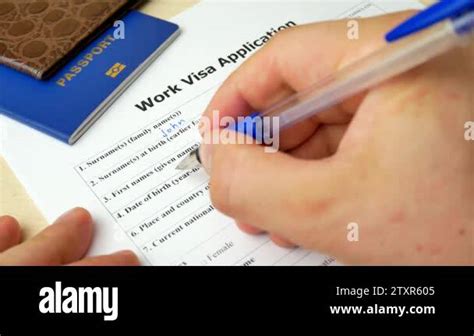 Work Visa Application Form Stock Videos And Footage Hd And 4k Video Clips Alamy