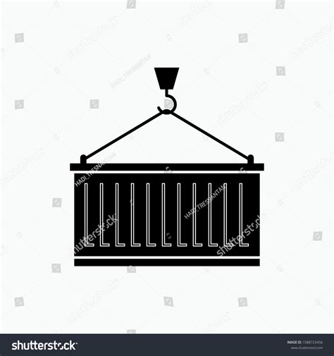 Pulley Container Icon Shipping Vector Sign Stock Vector Royalty Free Shutterstock