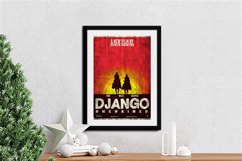 Django Unchained Movie Poster On Canvas Blue Horizon Prints Australia
