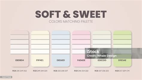 부드럽고 달콤한 색 구성표 색상 트렌드 조합 및 팔레트 가이드 Rgb 및 Hex의 표 색상 음영의 예 패션 가정 인테리어 디자인 2022를위한 컬러 견본 컬러 차트 아이디어