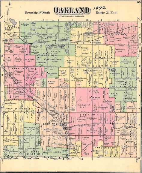 1872 Atlas Of Oakland County Michigan F W Beers Publisher