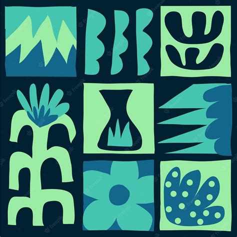 Premium Vector Creative Pattern With Hand Drawn Abstract Shapes