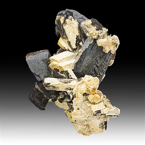Goethite After Siderite With Hematite Schorl Microcline Minerals