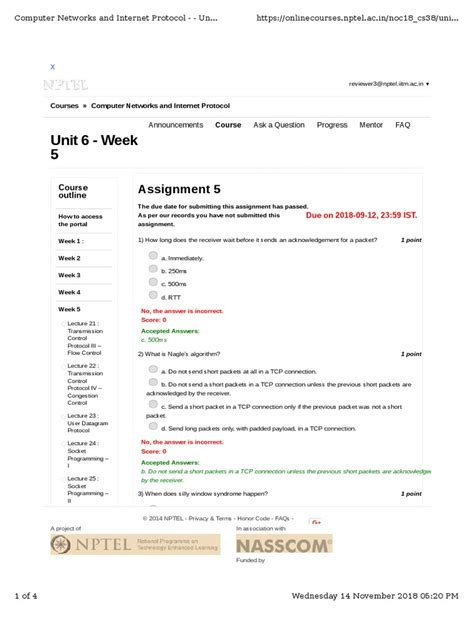 noc18 cs38 assignment6 pdf transmission control protocol internet protocol suite