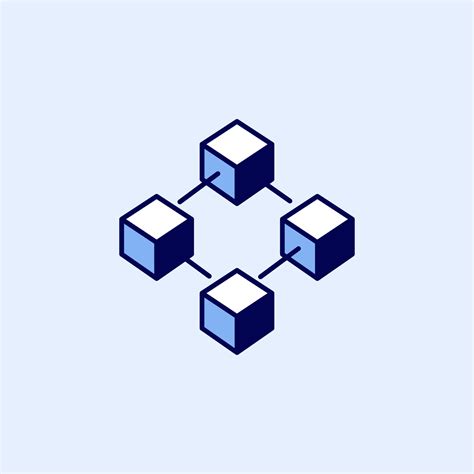 Blockchain Technology Icon Block Chain Symbol Or Logo Element Simple