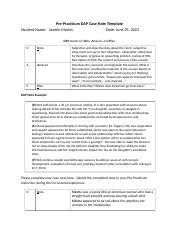 DAP Case Note Template PrePrac Docx Pre Practicum DAP Case Note Template Babe Name Jasmin