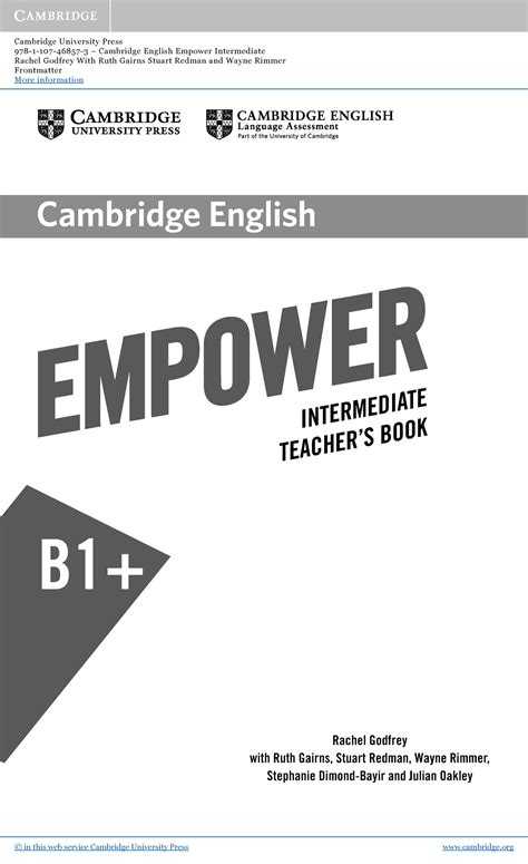 B1 Intermediate Teacher Book 5 Pdf Free Cambridge