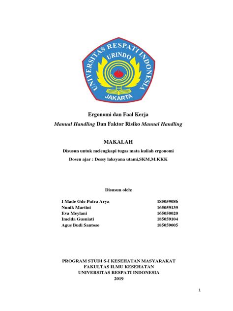 Makalah Manual Handling Pdf