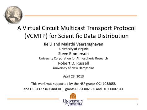 Ppt Virtual Circuit Multicast Transport Protocol Vcmtp For Scientific Data Distribution