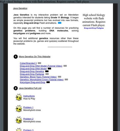 Java Genetics Website For 9th 10th Grade Lesson Planet