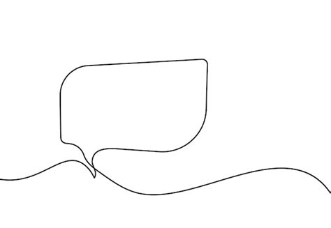 Premium Vector Speech Bubble Continuous One Line Art Drawing Dialogue Speech Bubble