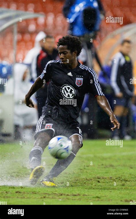 Clyde Simms Of Dc United Kicks The Ball During A Major League Soccer