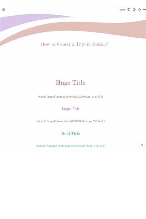 Tips To Center And Style Titles In Notion Aesthetic Notion Title Ideas Notions Daily Planner