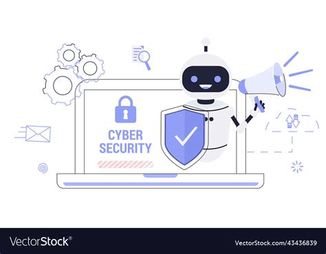 Cybersecurity Malware Security Program Industrial Vector Image