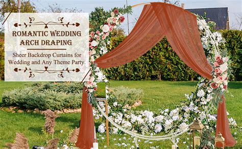 Terracotta Wedding Arch Draping Fabric Panels 19ft X 28in Bridal Party Decoration Buy Now