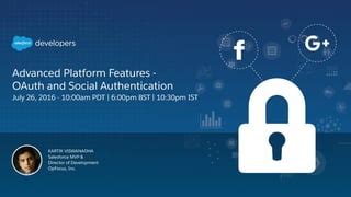 Advanced Platform Series OAuth And Social Authentication PPT