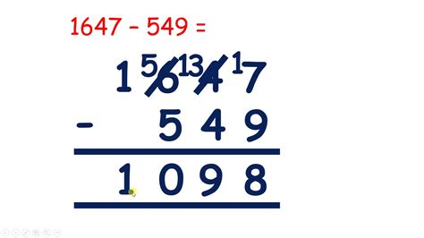 Subtract Large Numbers Using Column Subtraction Youtube