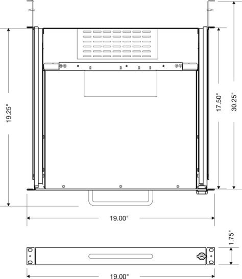 17 Inch LCD Rack Console Kit With Flip Up LCD Monitor Pull Out Keyboard Drawer In A 1U Slide