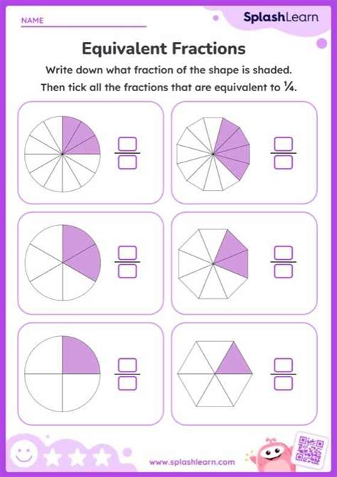 Free Equivalent Fractions Worksheets With Visual Models Fractions