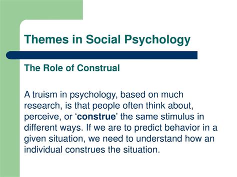 Ppt Chapter Introduction To Social Psychology Powerpoint