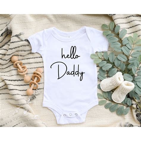 Hello Daddy Pregnancy Announcement Onesie® Pregnancy Reveal To Husband