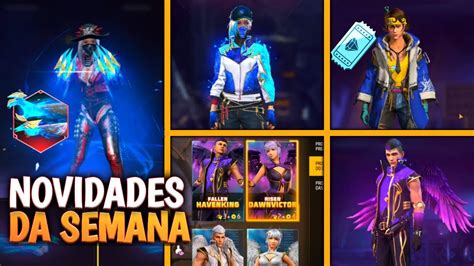 CALENDÁRIO SEMANAL FREE FIRE NOVO DIMA ROYALE PUNHO EVOLUTIVO