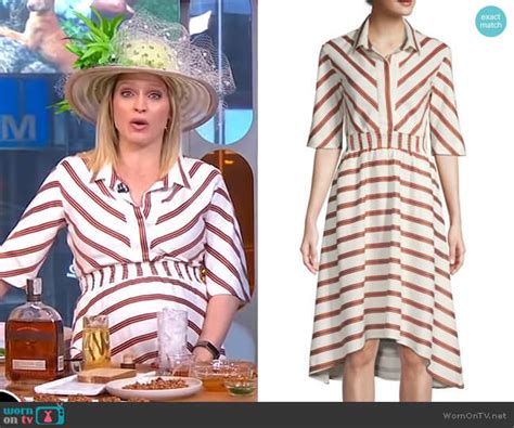 Wornontv Saras White Striped Dress On Gma Strahan And Sara Sara