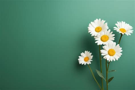 Premium Ai Image Beautiful Chamomile Daisy Flower On Neutral Colour
