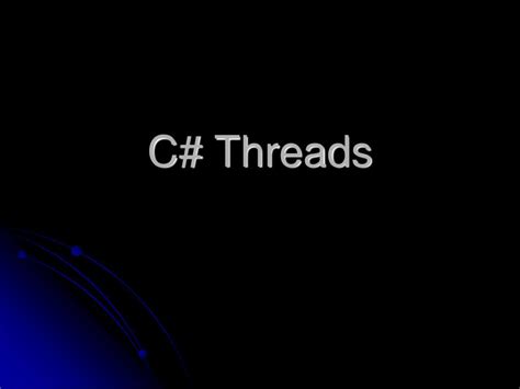 Ppt C Threads Powerpoint Presentation Free Download Id775017