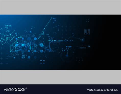Technology Background With Plexus Effect Big Data Vector Image