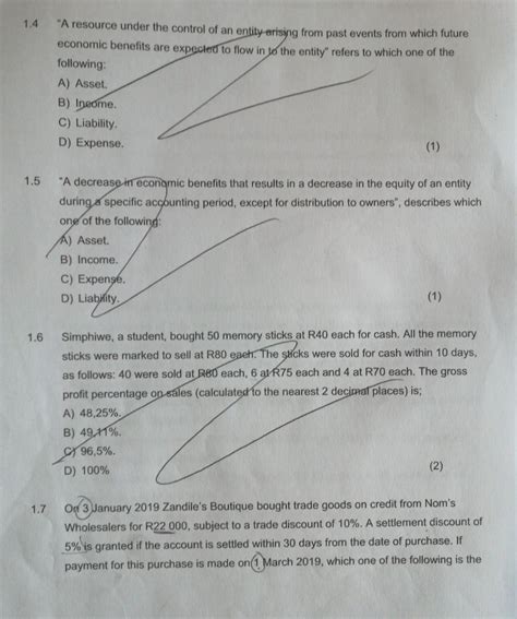 Solved Question One [15] Four Alternatives Are Provided For