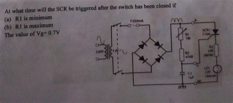 Solved At What Time Will The SCR Be Triggered After The Chegg Com