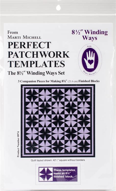 Marti Michell Perfect Patchwork Template Winding Ways 8 5 3 Pkg Michaels