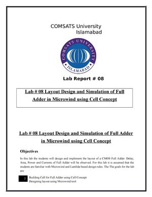 AND Gate Lab 2 For Vlsi VLSI DESIGN LAB Lab Report 3 Under The